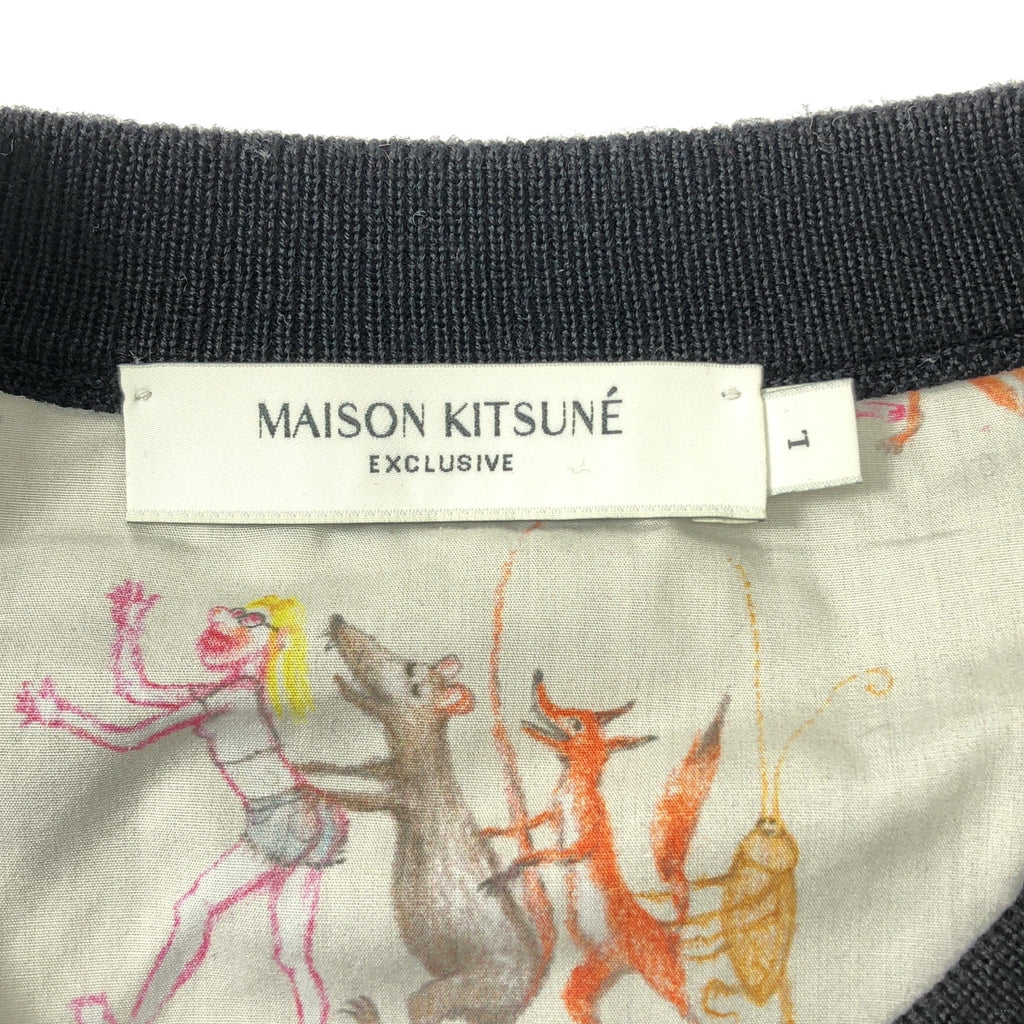 MAISON KITSUNE / メゾンキツネ | OLY FLOWER FOX PATCH ウール フラワーフォックスヘッドパッチ クルー – KLD
