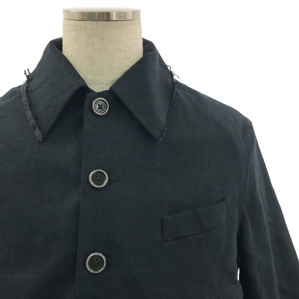 Peng Tai / ペンタイ | Semi-Denim Jacket / カットオフカラー シングル ジャケット / 総裏地 | 48 ...