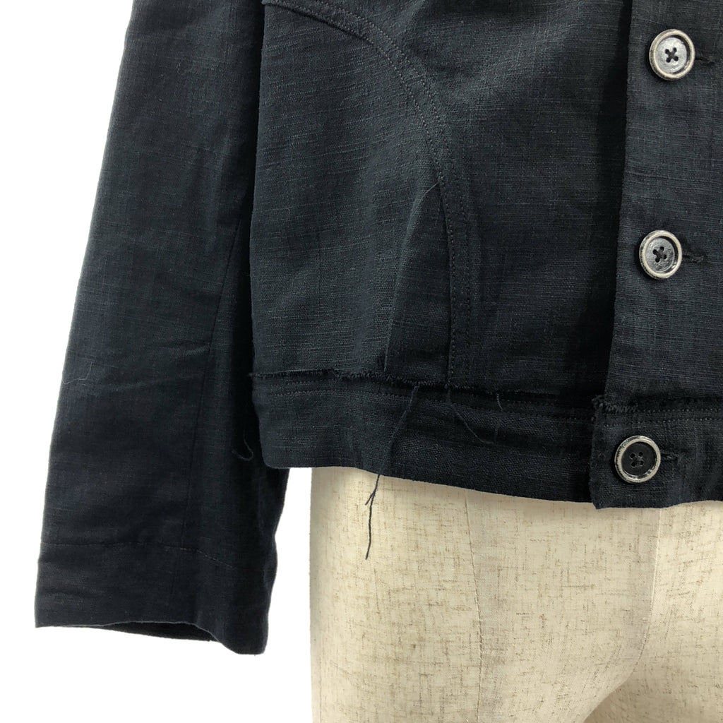 Peng Tai / ペンタイ | Semi-Denim Jacket / カットオフカラー シングル ジャケット / 総裏地 | 48 ...