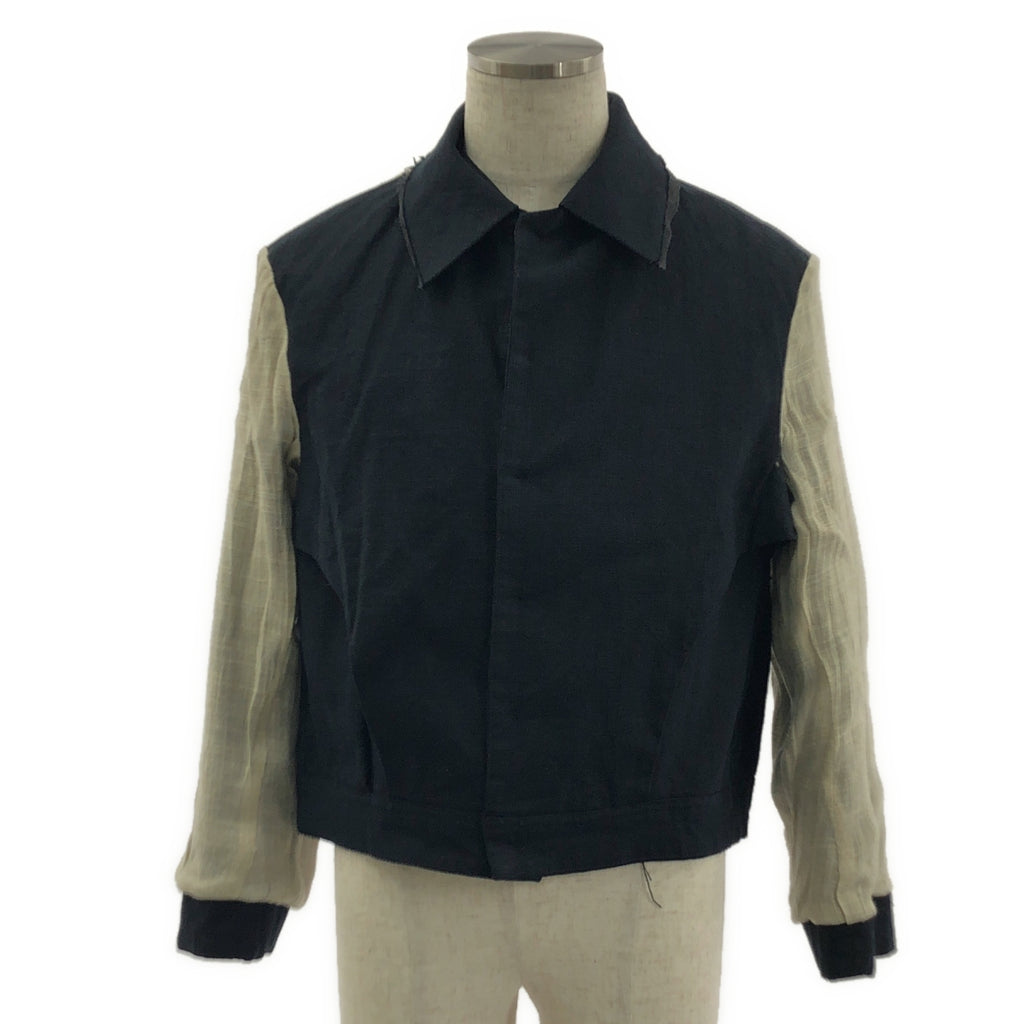 Peng Tai / ペンタイ | Semi-Denim Jacket / カットオフカラー シングル ジャケット / 総裏地 | 48 ...